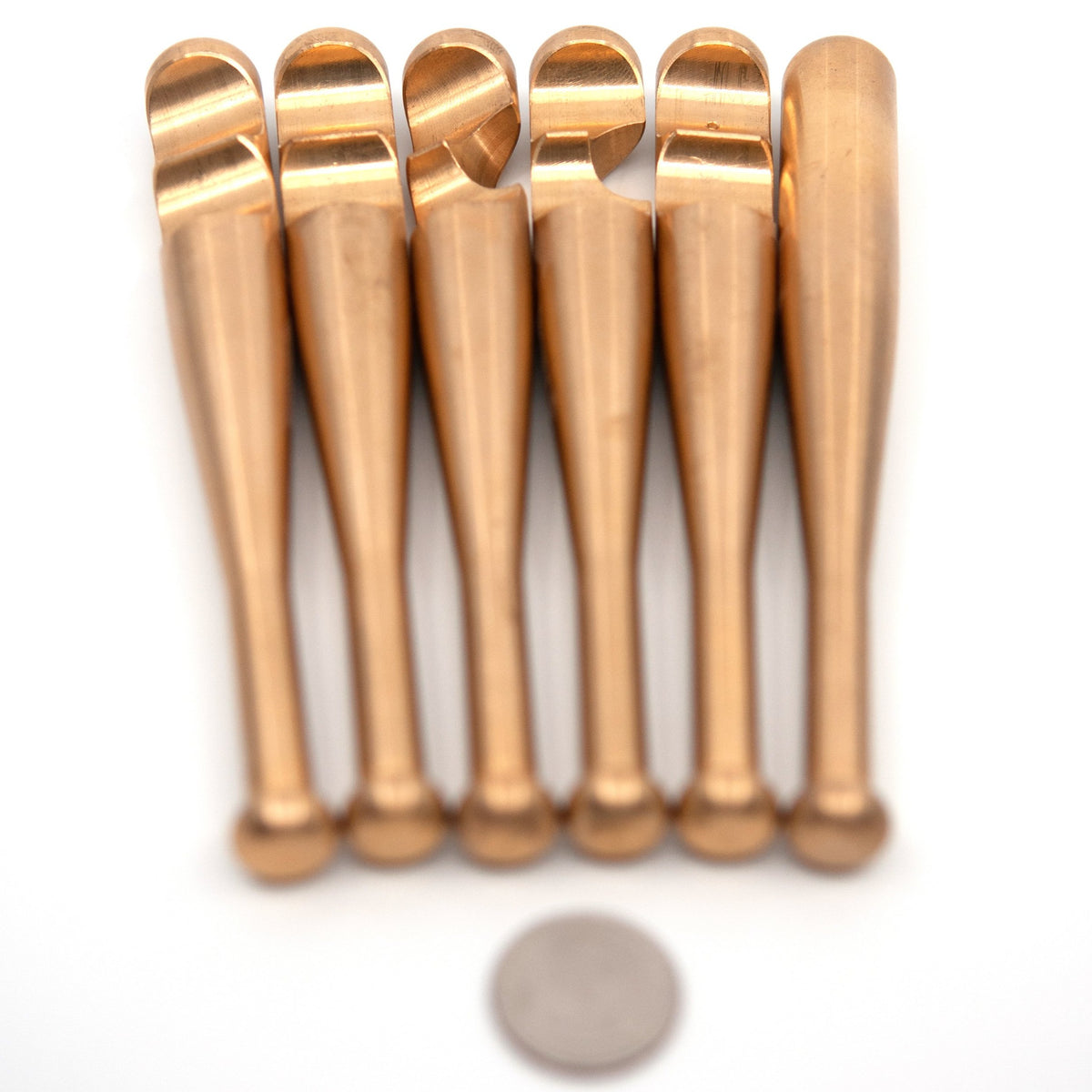 Heavy Hitter : Brass Baseball Bat Puzzle Sculpture – Two Brass Monkeys